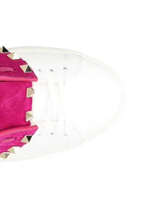 Valentino Garavani Rockstud Untitled Leather Sneakers - White