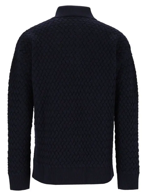 Bottega Veneta Woven Wool Polo Shirt