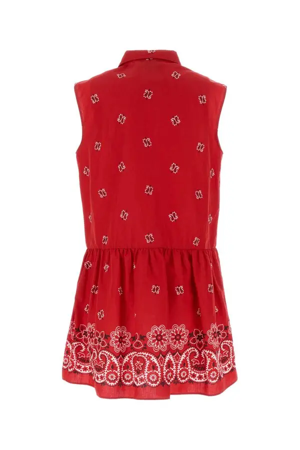 Miu Miu Printed Cotton Blend Dress