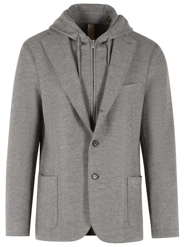 Eleventy Grey Wool Blazer