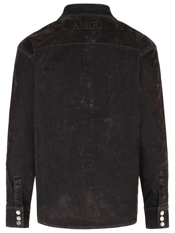 Amiri Flocked Inj Denim Shirt