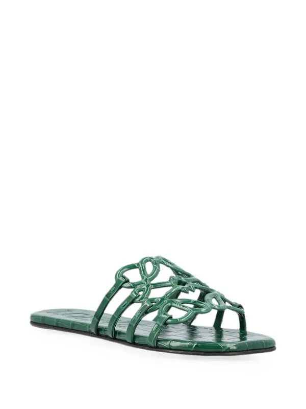 Loewe Petal Anagram Leather Sandals