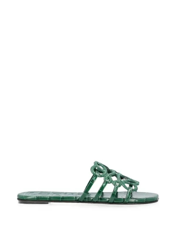 Loewe Petal Anagram Leather Sandals - Multicolor
