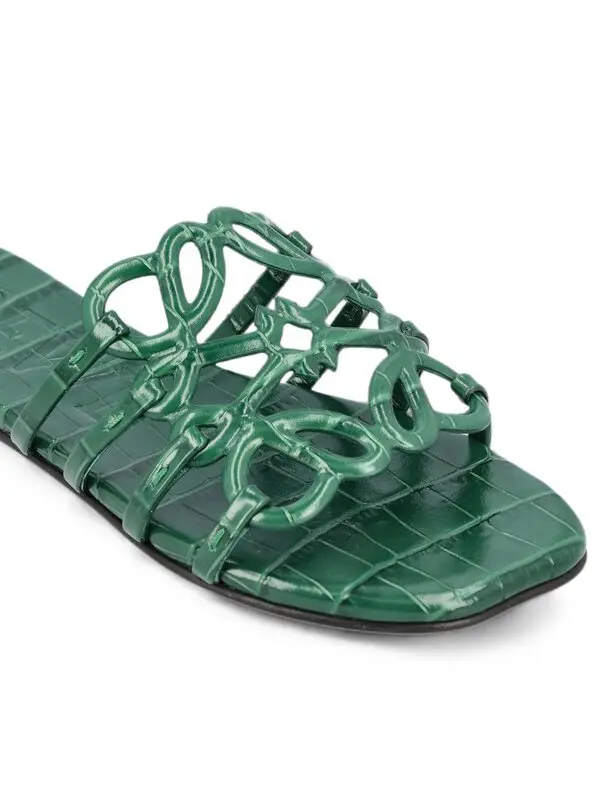 Loewe Petal Anagram Leather Sandals - Multicolor