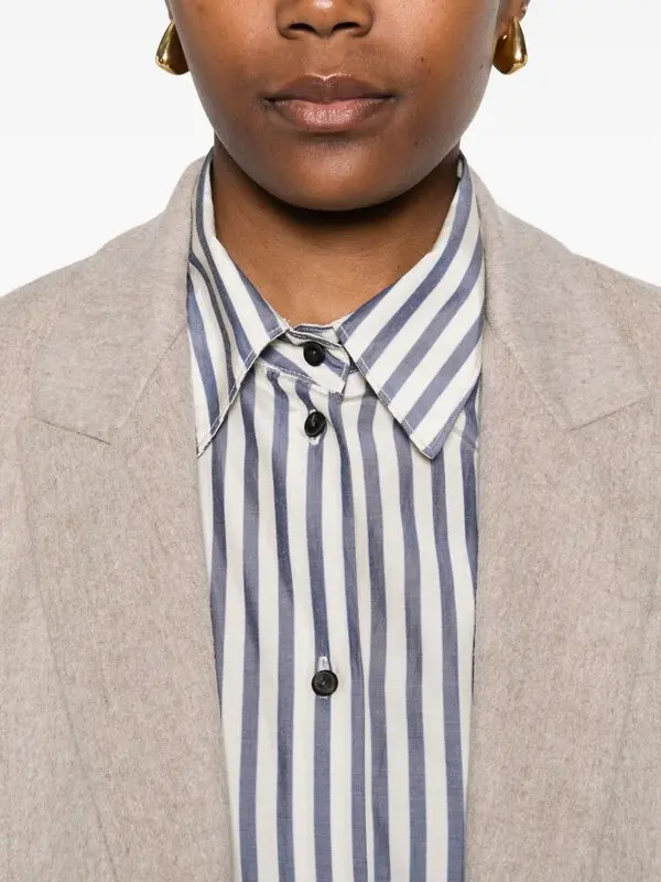 FORTE_FORTE Striped Cotton Blend Shirt