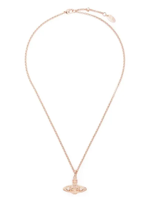 VIVIENNE WESTWOOD Collana Pendente Orb Con Cristalli - Silver