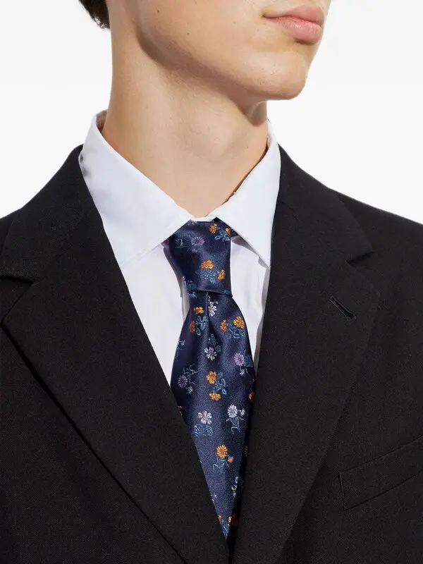 Dries Van Noten Tie 102 Q.4904 M.w.tie Nav