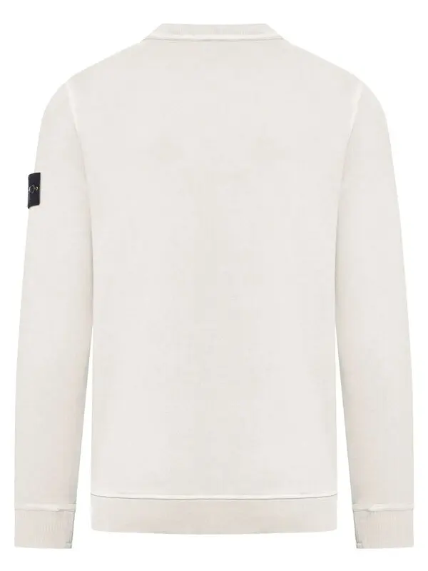 Stone Island Crew Neck Cotton Jersey Sweatshirt