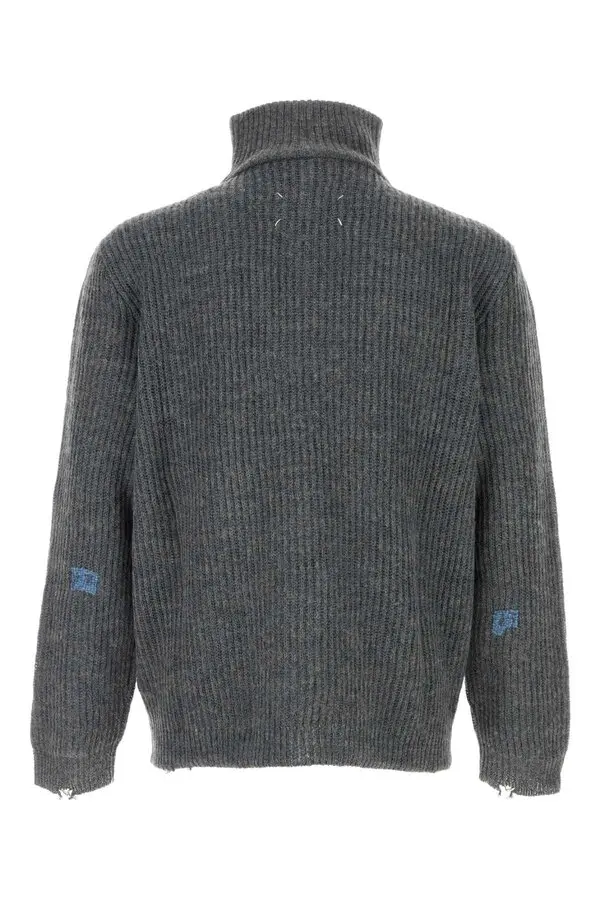 MAISON MARGIELA Grey Wool Blend Sweater