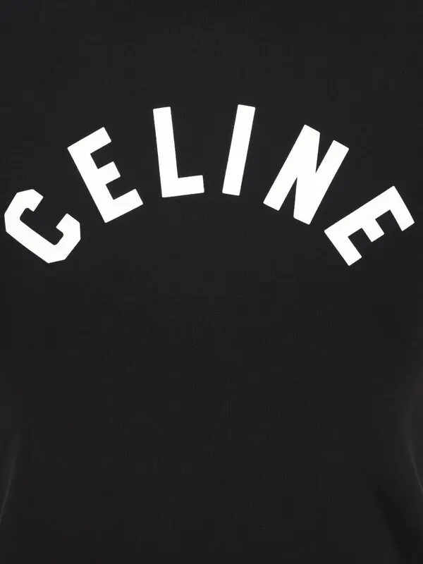 Celine Logo Cotton T-shirt
