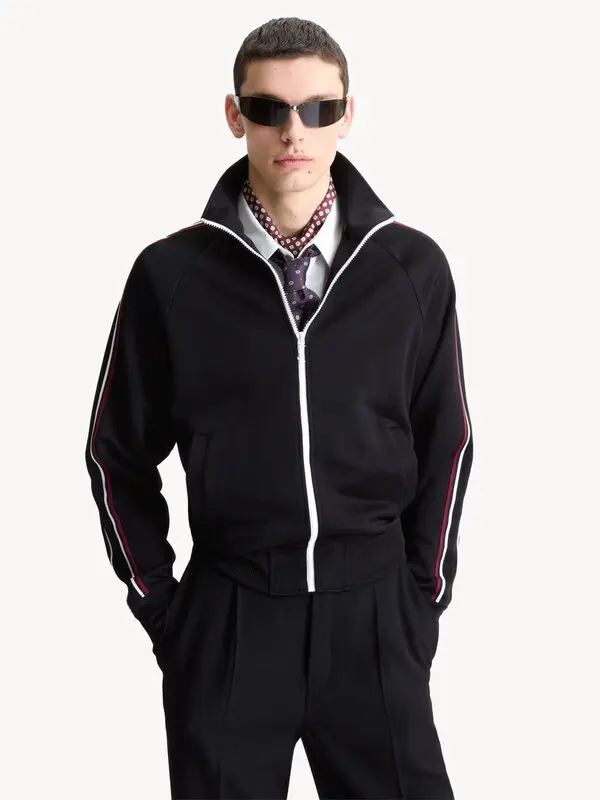 Saint Laurent Cassandre Track Jacket In Jersey