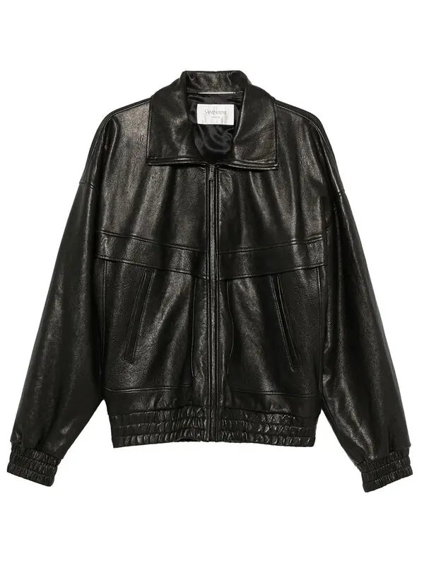 Saint Laurent Jacket In Bubbled Lambskin
