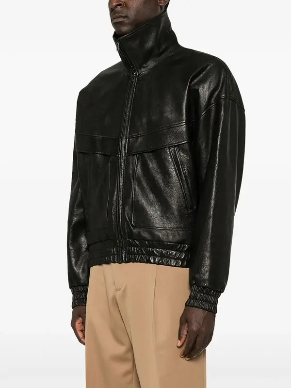 Saint Laurent Jacket In Bubbled Lambskin