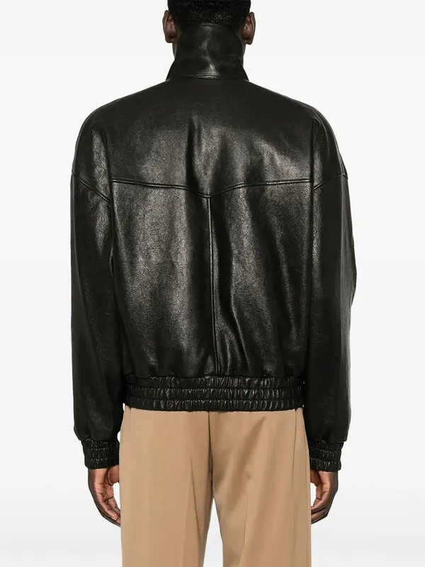 Saint Laurent Jacket In Bubbled Lambskin