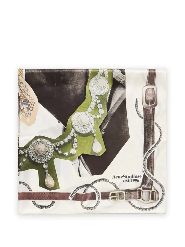Acne Studios Printed Silk Foulard - Multicolor