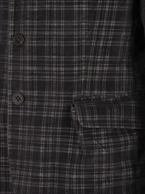 VIVIENNE WESTWOOD Wreck Jacket Plaid Cotton Blazer - Gray