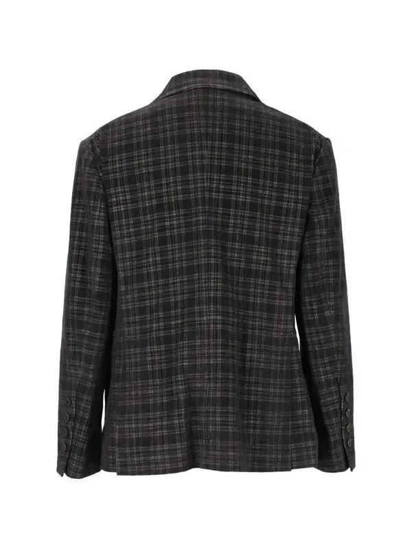 VIVIENNE WESTWOOD Wreck Jacket Plaid Cotton Blazer - Gray