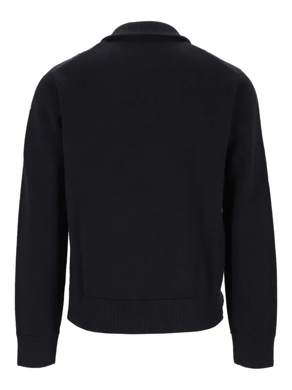 Moncler Quilted Jacket With Knit Sleeves