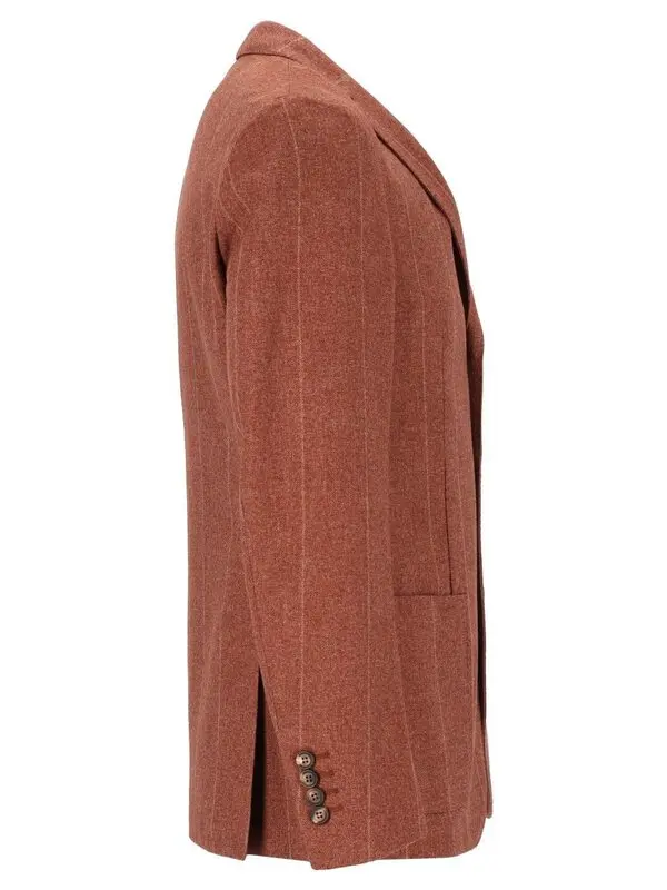 Eleventy Single-breasted Jacket In Wool, Cotton, And Cashmere Blend