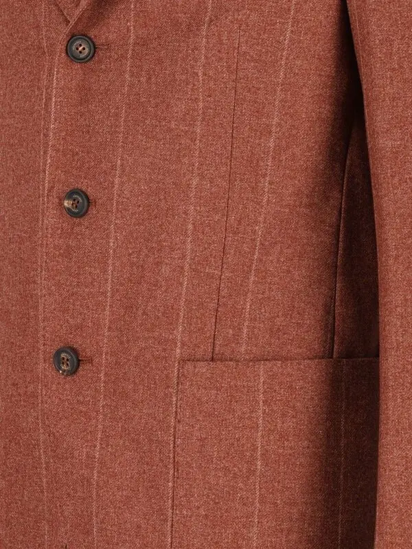 Eleventy Single-breasted Jacket In Wool, Cotton, And Cashmere Blend