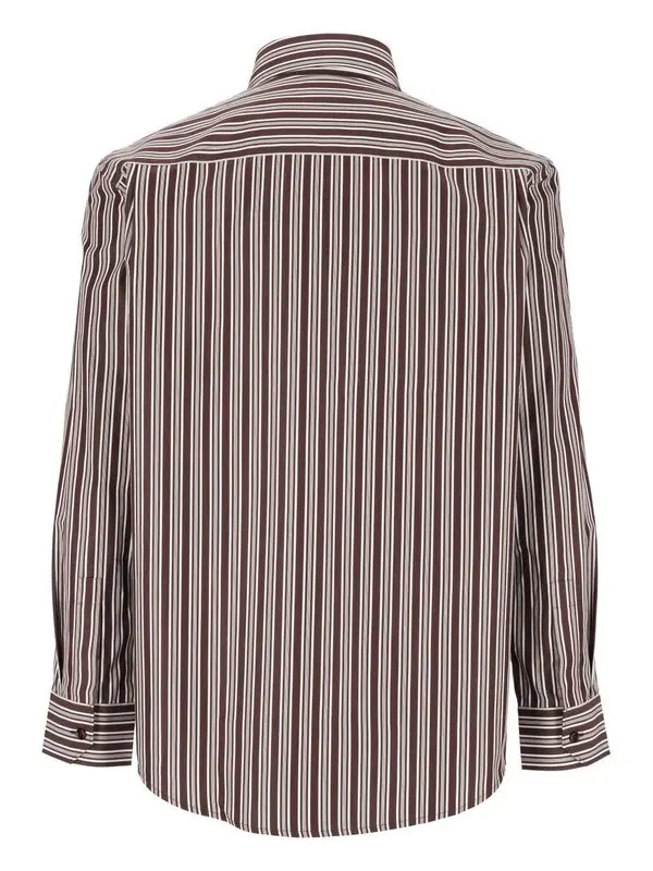 Saint Laurent Striped Cotton Poplin Shirt
