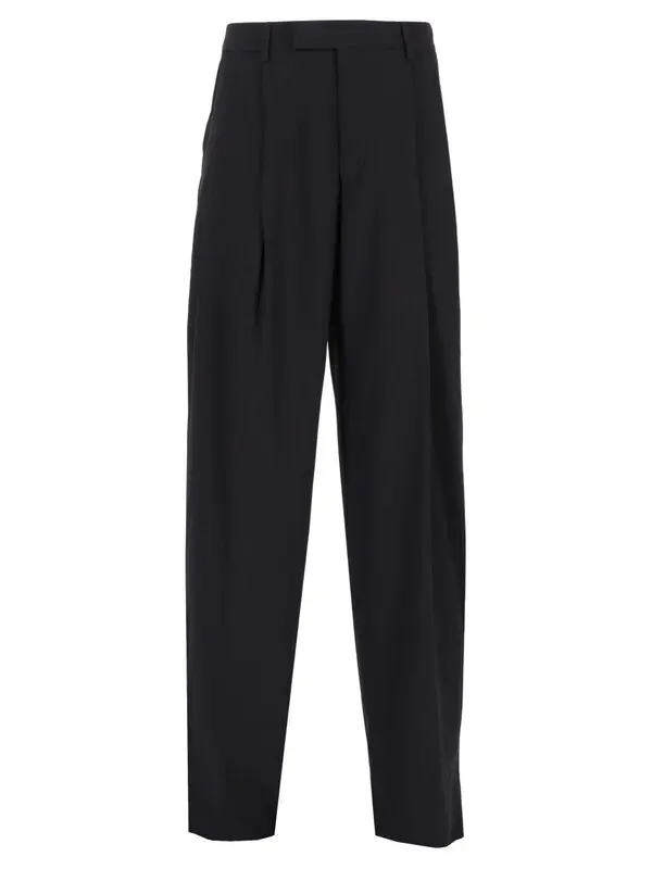 Giorgio Armani Oversized Trousers In Virgin Wool Crepe
