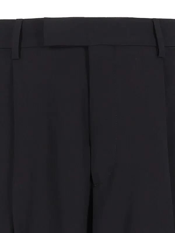 Giorgio Armani Oversized Trousers In Virgin Wool Crepe