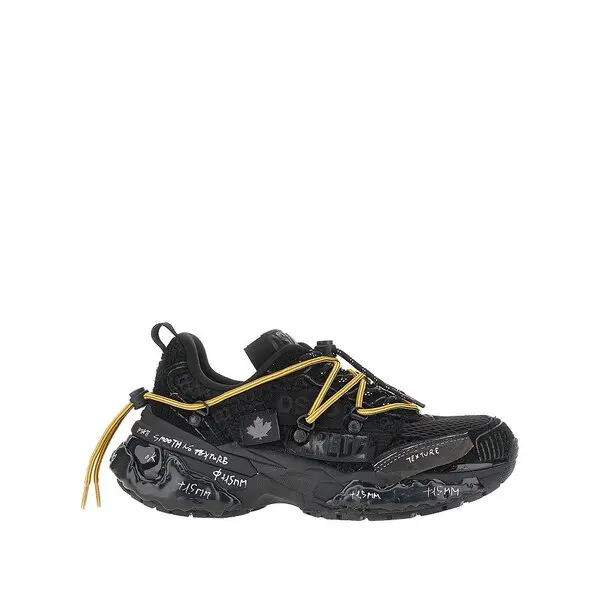 Dsquared2 Faster" Suede And Mesh Sneakers - Black