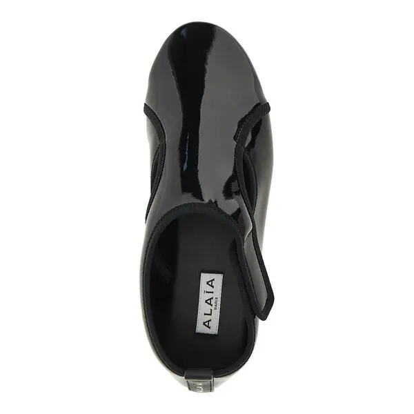 Alaïa Patent Leather Cut-out Slippers