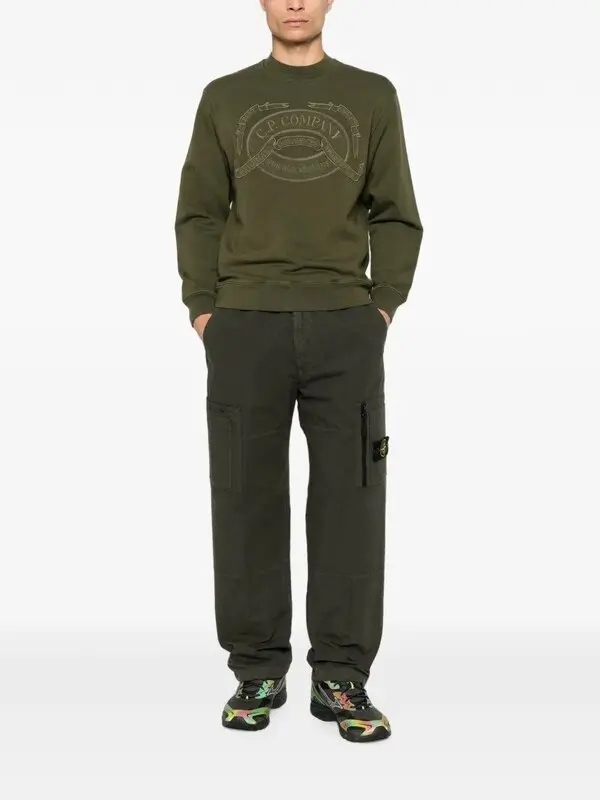 Stone Island Cargo Trousers In Organic Cotton