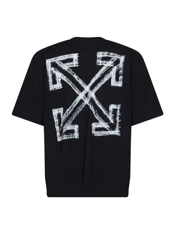 Off-White Black Cotton Jersey Motion Arrow Skate T-shirt