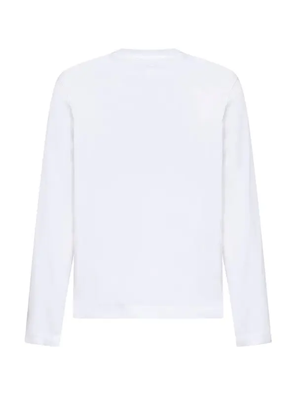 AMI Paris White Cotton De Cœur Long-sleeved T-shirt