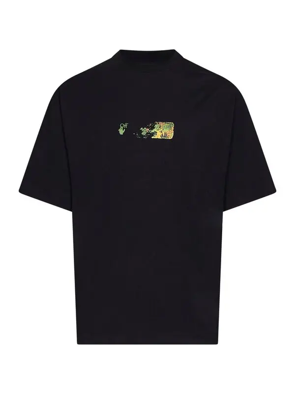 Off-White Black Cotton Jersey Spices Arrow Skate T-shirt