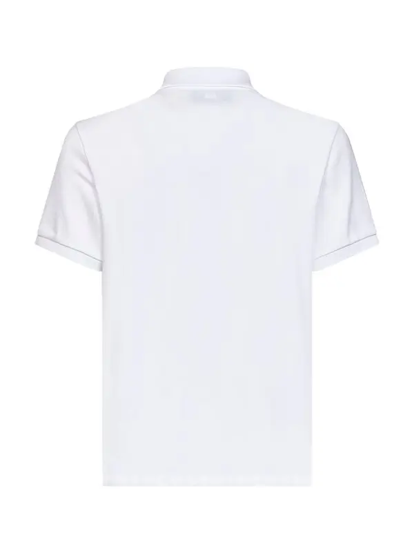 AMI Paris White Cotton Piqué De Cœur Polo Shirt