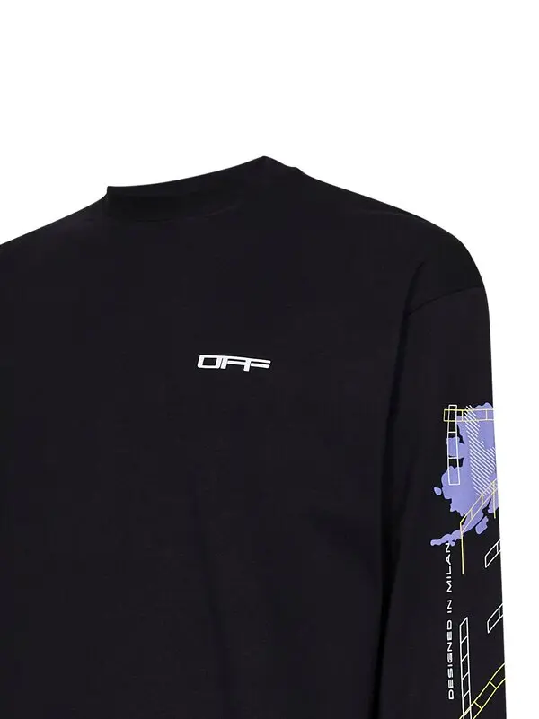 Off-White Black Jersey Archigeography Arrow Skate T-shirt