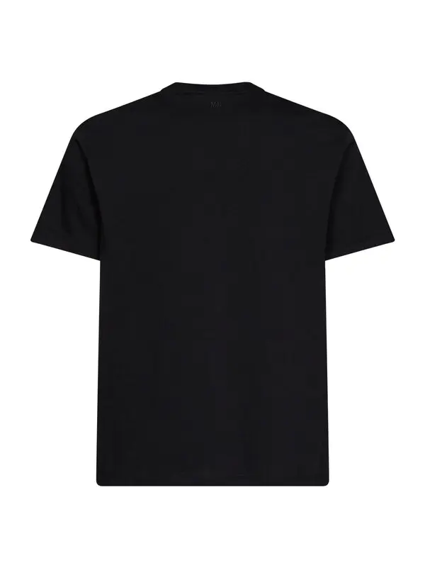 AMI Paris Black Cotton De Cœur T-shirt