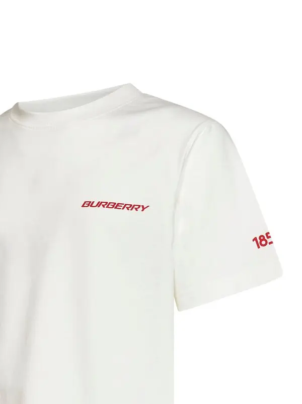 Burberry Chalk Cotton T-shirt With London Map Print