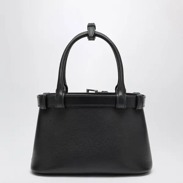 Prada Small Buckle Bag In Leather With Belt Detail - Black