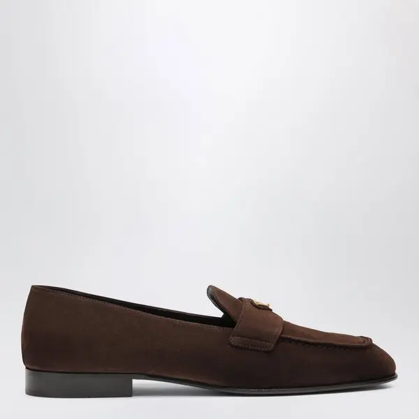 Prada Suede Loafers In Dark