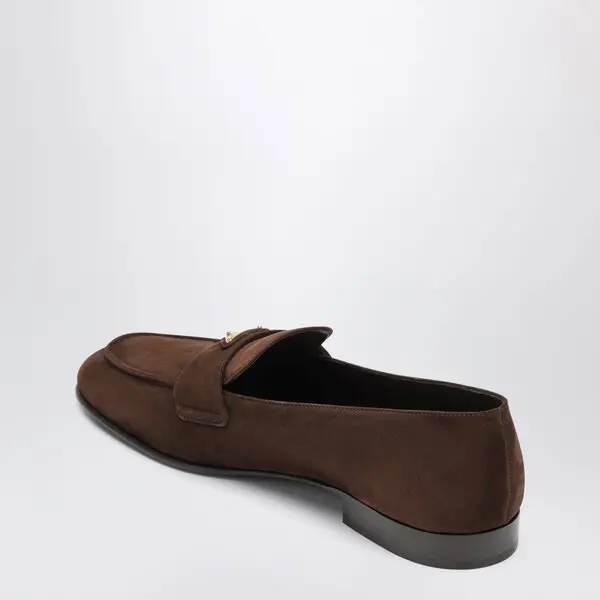 Prada Suede Loafers In Dark