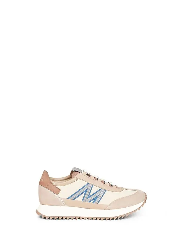 Moncler Beige Suede And Nubuck Pacey2 Sneakers