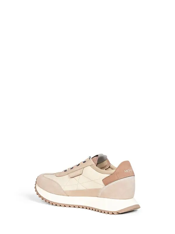 Moncler Beige Suede And Nubuck Pacey2 Sneakers