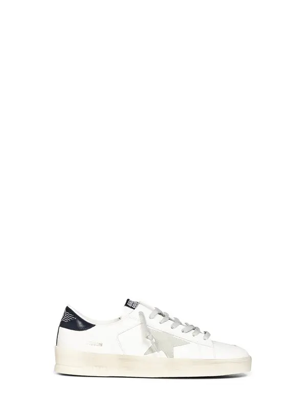 GOLDEN GOOSE White Leather Stardan Sneakers