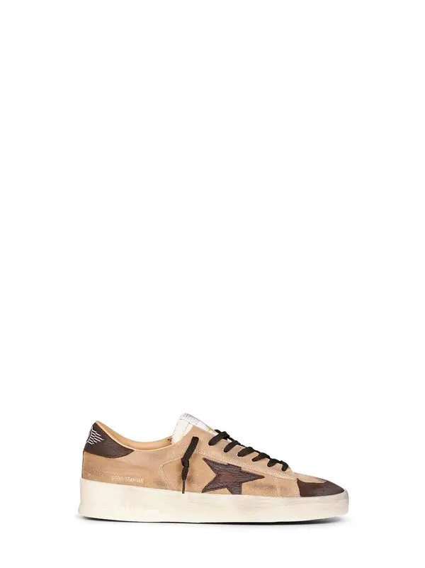 GOLDEN GOOSE Beige Suede Stardan Sneakers