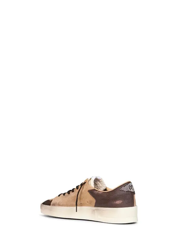 GOLDEN GOOSE Beige Suede Stardan Sneakers