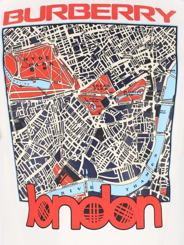 Burberry London Map Cotton T-shirt