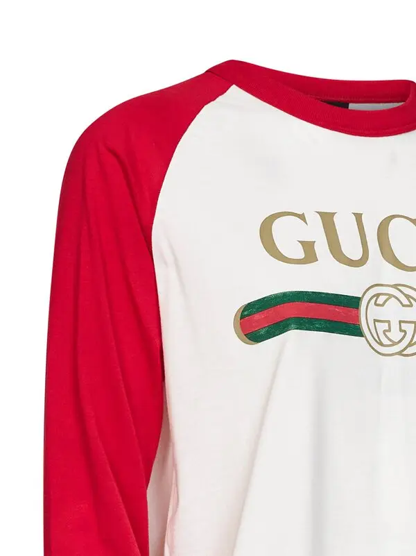 Gucci White Printed Cotton Jersey T-shirt