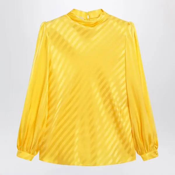 Valentino Garavani Vlogo Bright Narciso Jacquard Silk Top