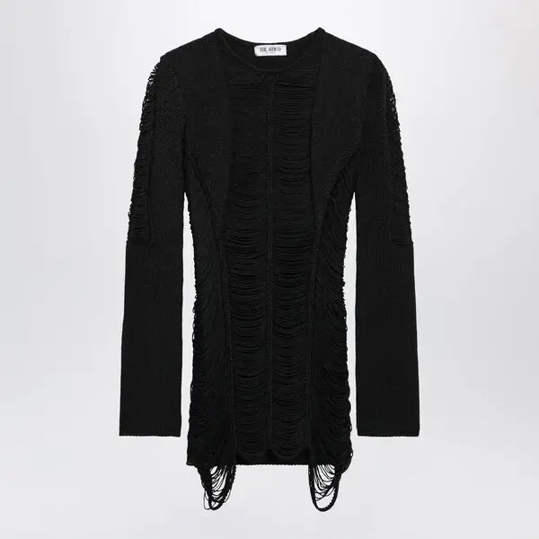 Attico Viscose Mini Dress - Black