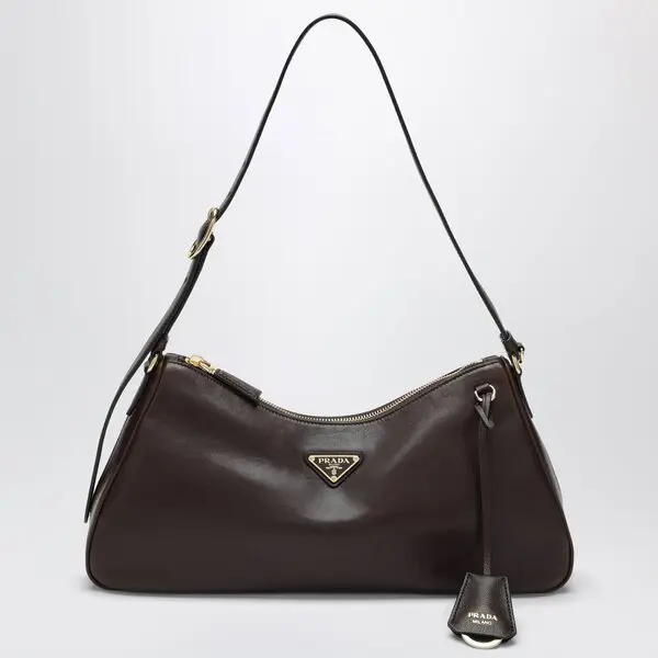 Prada Aimee Shoulder Bag In Burnt Nappa Leather